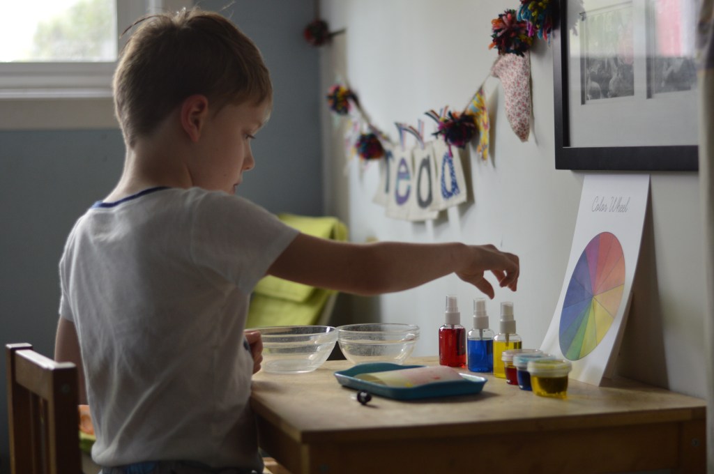 Montessori Multi-age Art Activities: Colour Mixing – Our Montessori Life